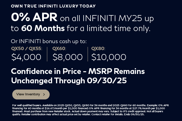 INFINITI Dealership in Egg Harbor Township NJ | Serving Egg Harbor ...